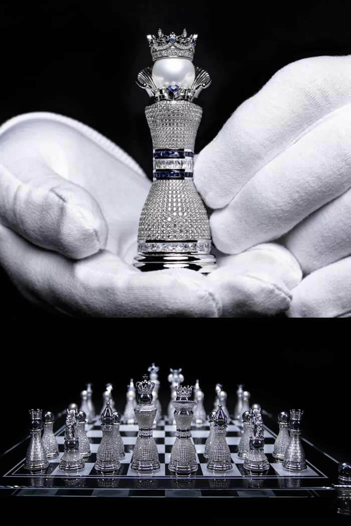 COLIN BURN-OV LIMITED EDITION PEARL ROYALE ŠAHOVSKI SET KOJI ZRAČI ...